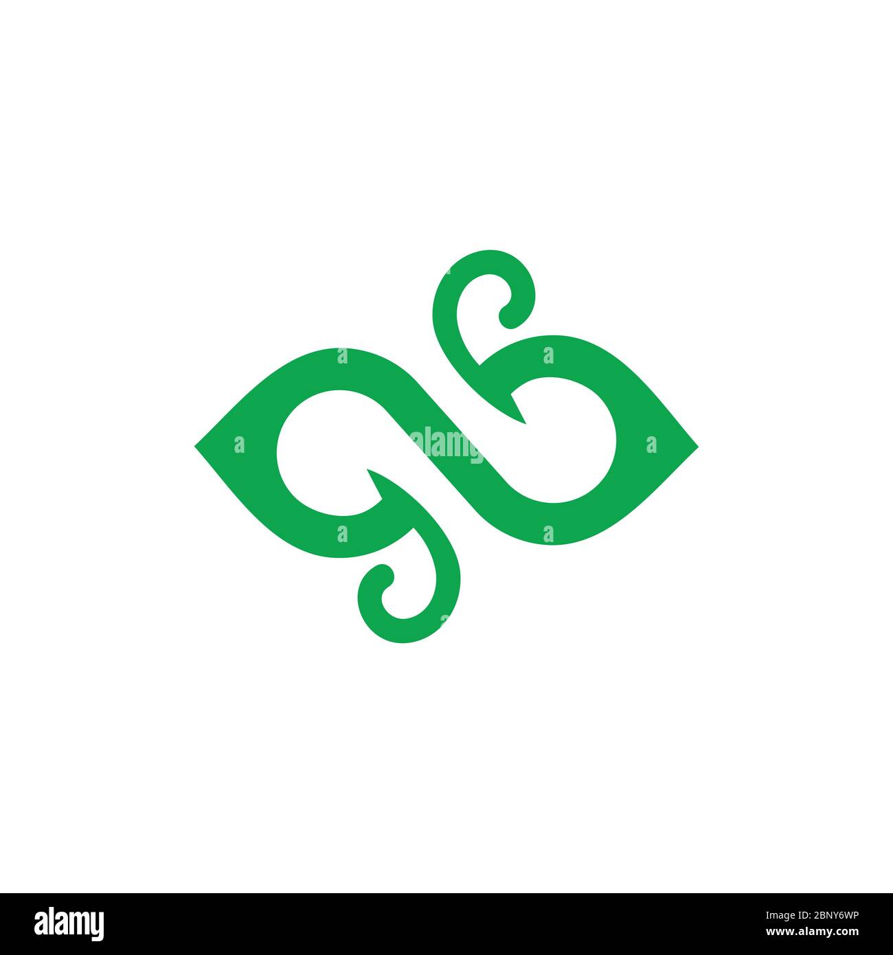 curves loop curly green leaf logo Stock Vector Image & Art - Alamy