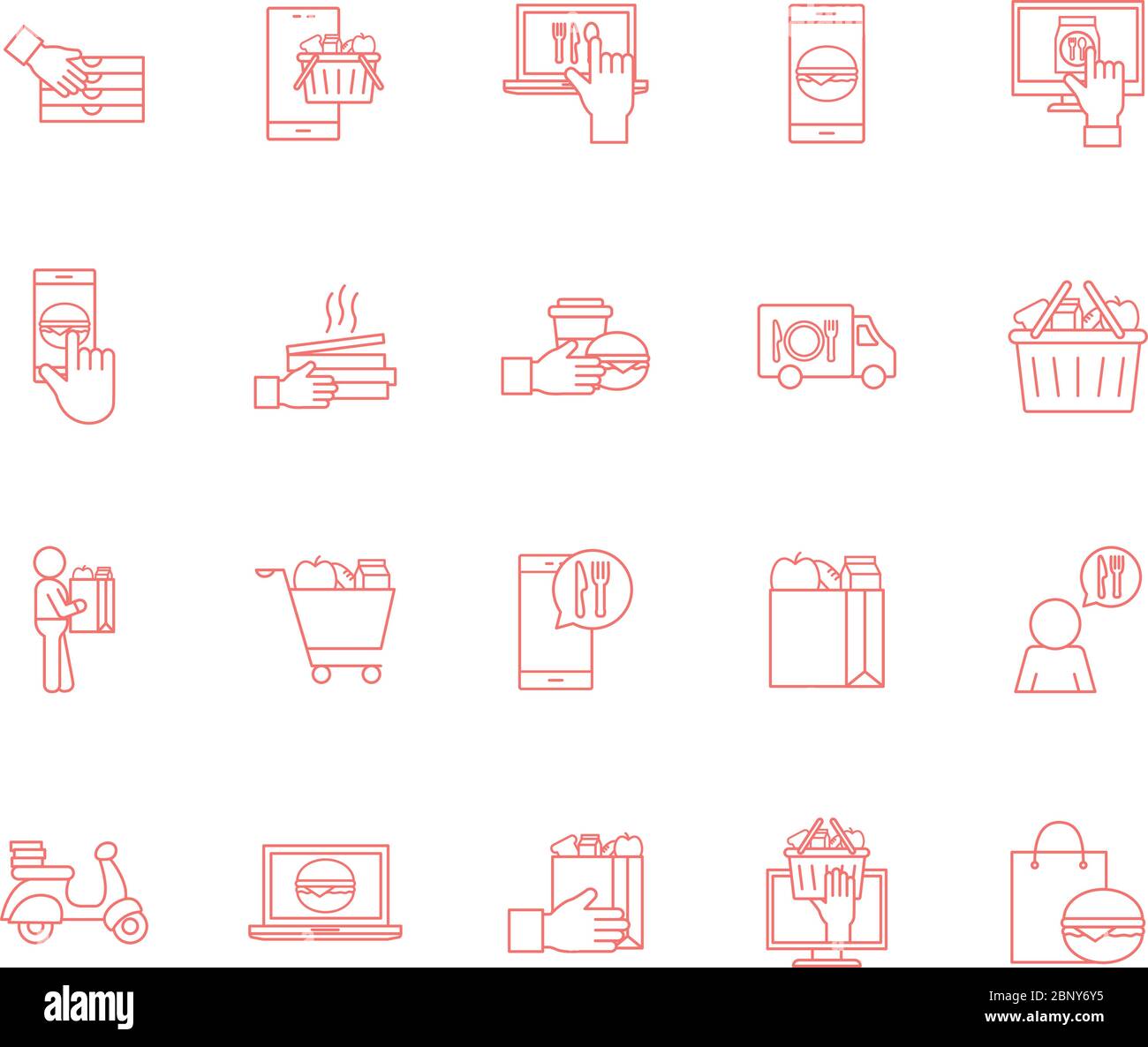 Delivery logistics smartphone boxes Stock Vector Images - Alamy