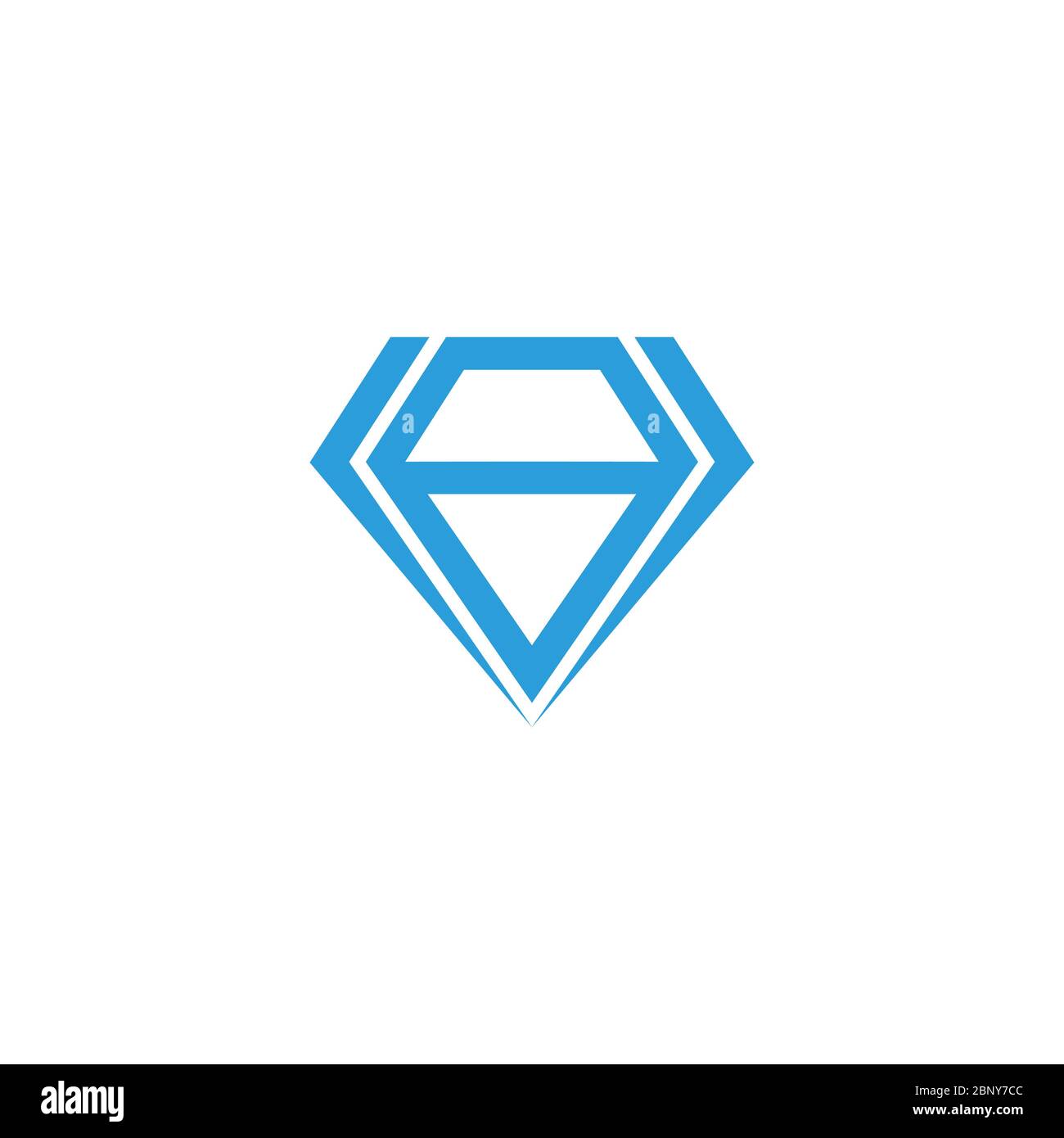 abstract blue diamond geometric design symbol vector Stock Vector Image ...