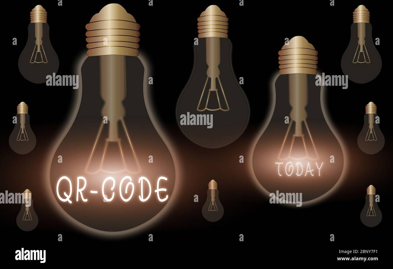 Conceptual hand writing showing Qr Code. Concept meaning the trademark ...