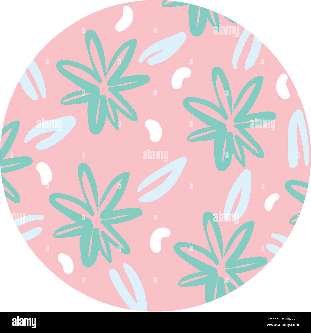 flowers organic pattern block style Stock Vector Image & Art - Alamy