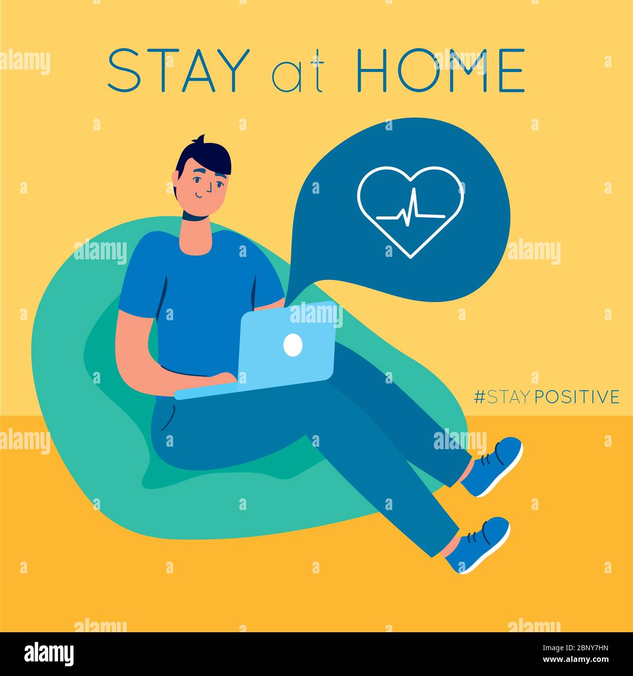 stay at home message for covid19 Stock Vector Image & Art - Alamy