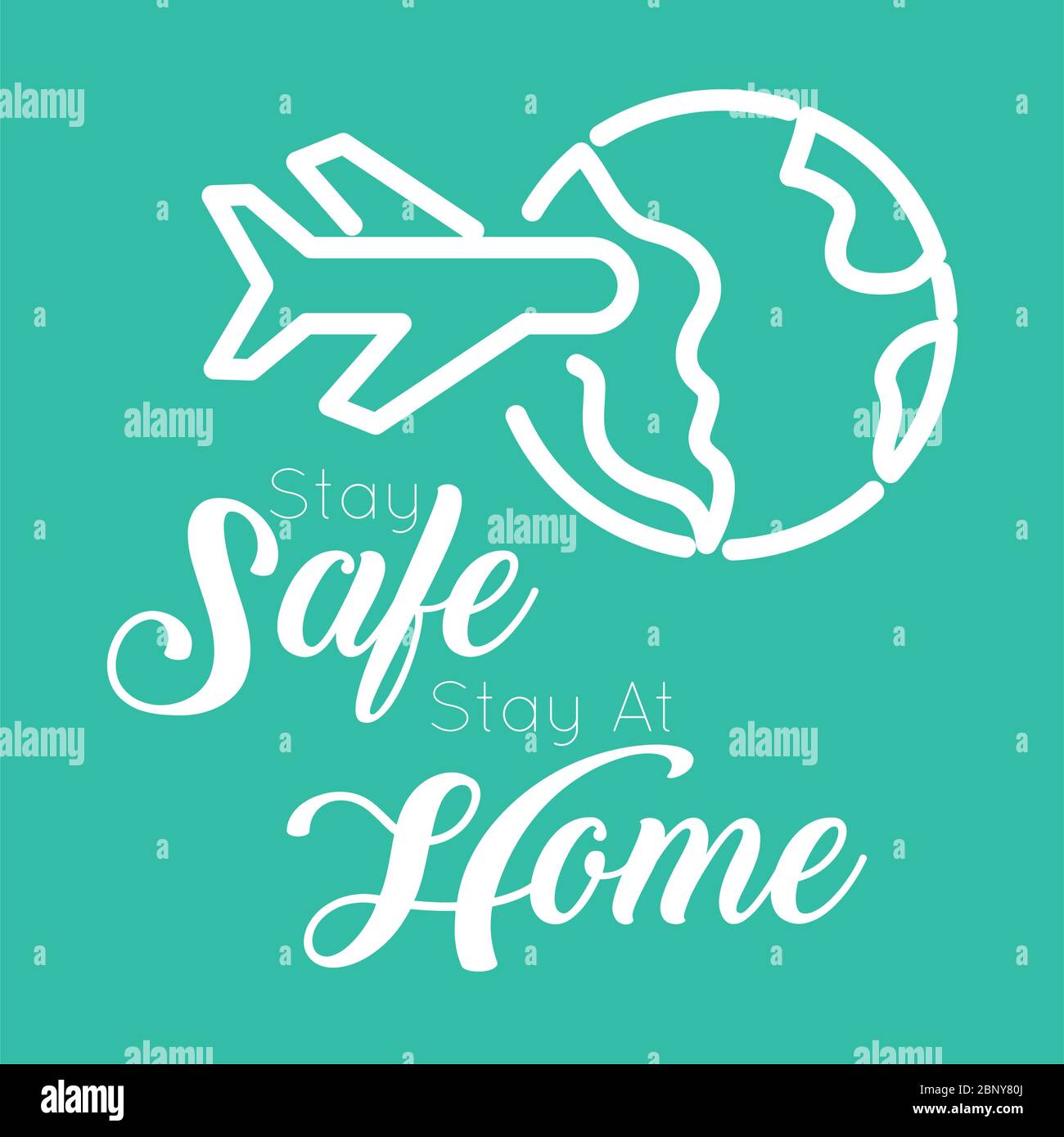 stay at home message for covid19 Stock Vector Image & Art - Alamy