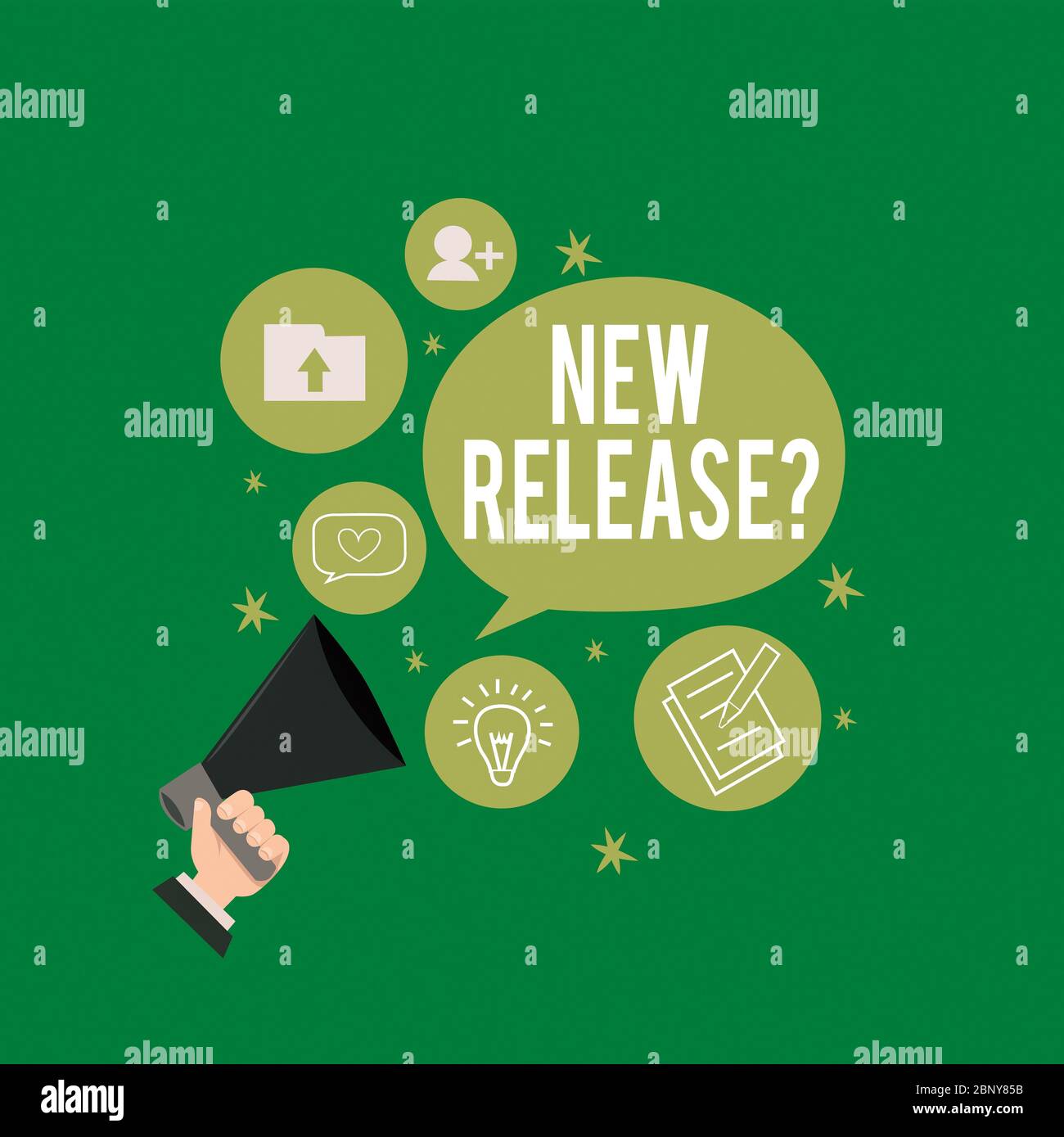 Conceptual hand writing showing New Release Question. Concept meaning ...