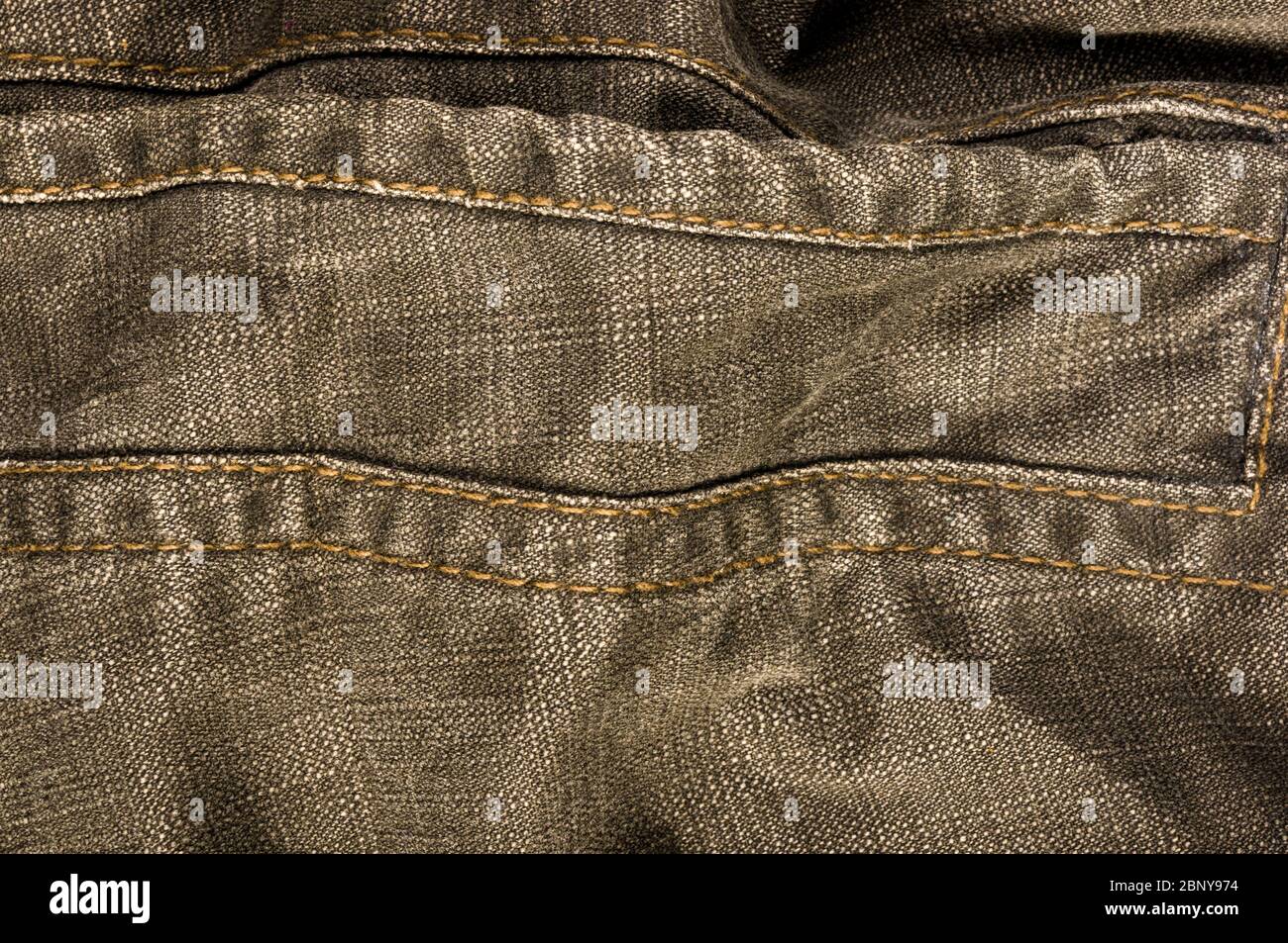 clothing items stonewashed cotton fabric texture with seams, clasps ...