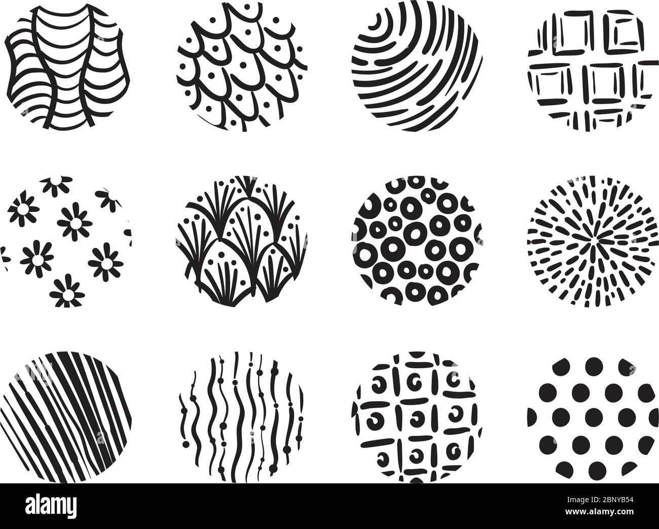 bundle of organic patterns set Stock Vector Image & Art - Alamy