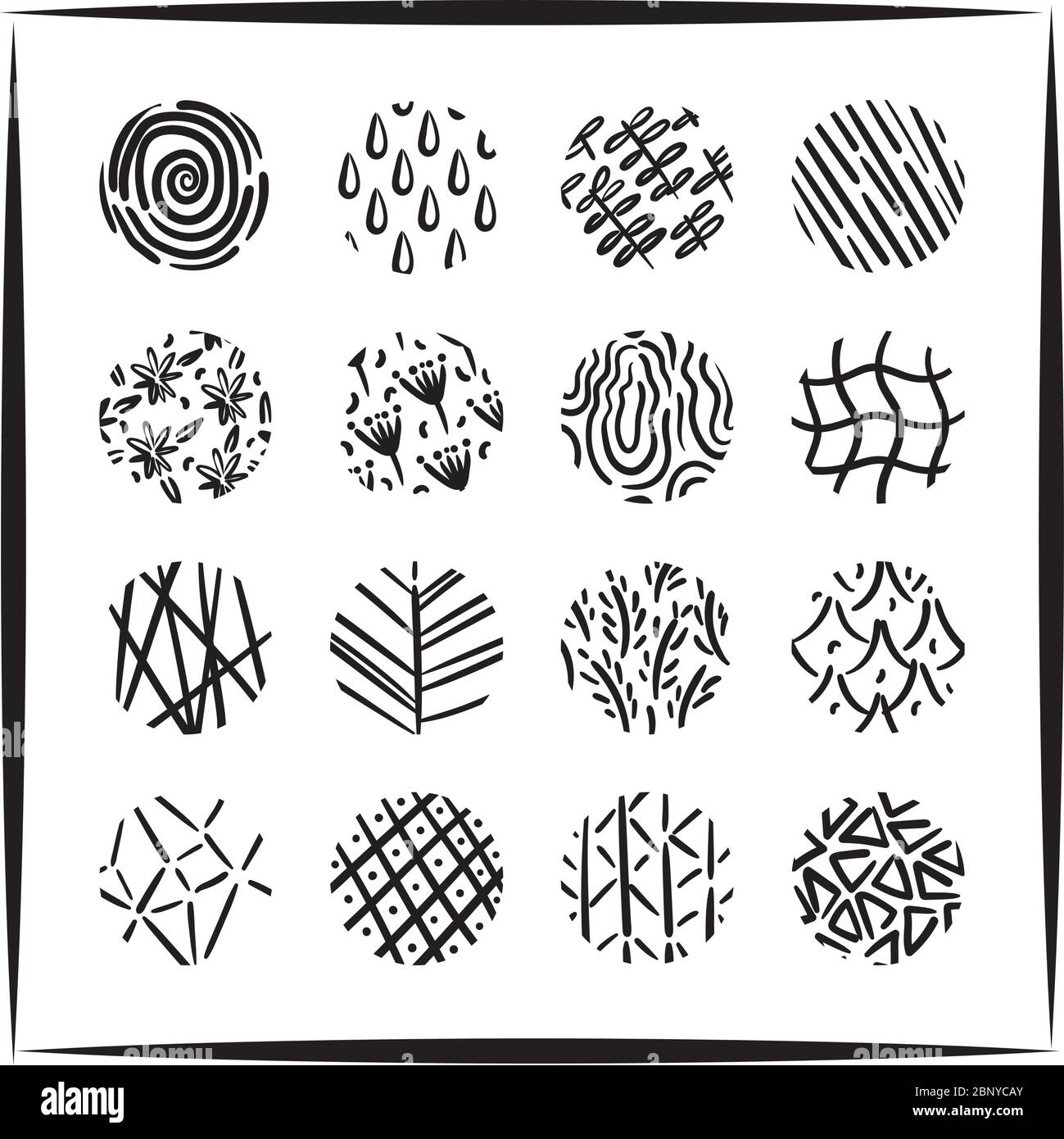 bundle of organic patterns set Stock Vector Image & Art - Alamy