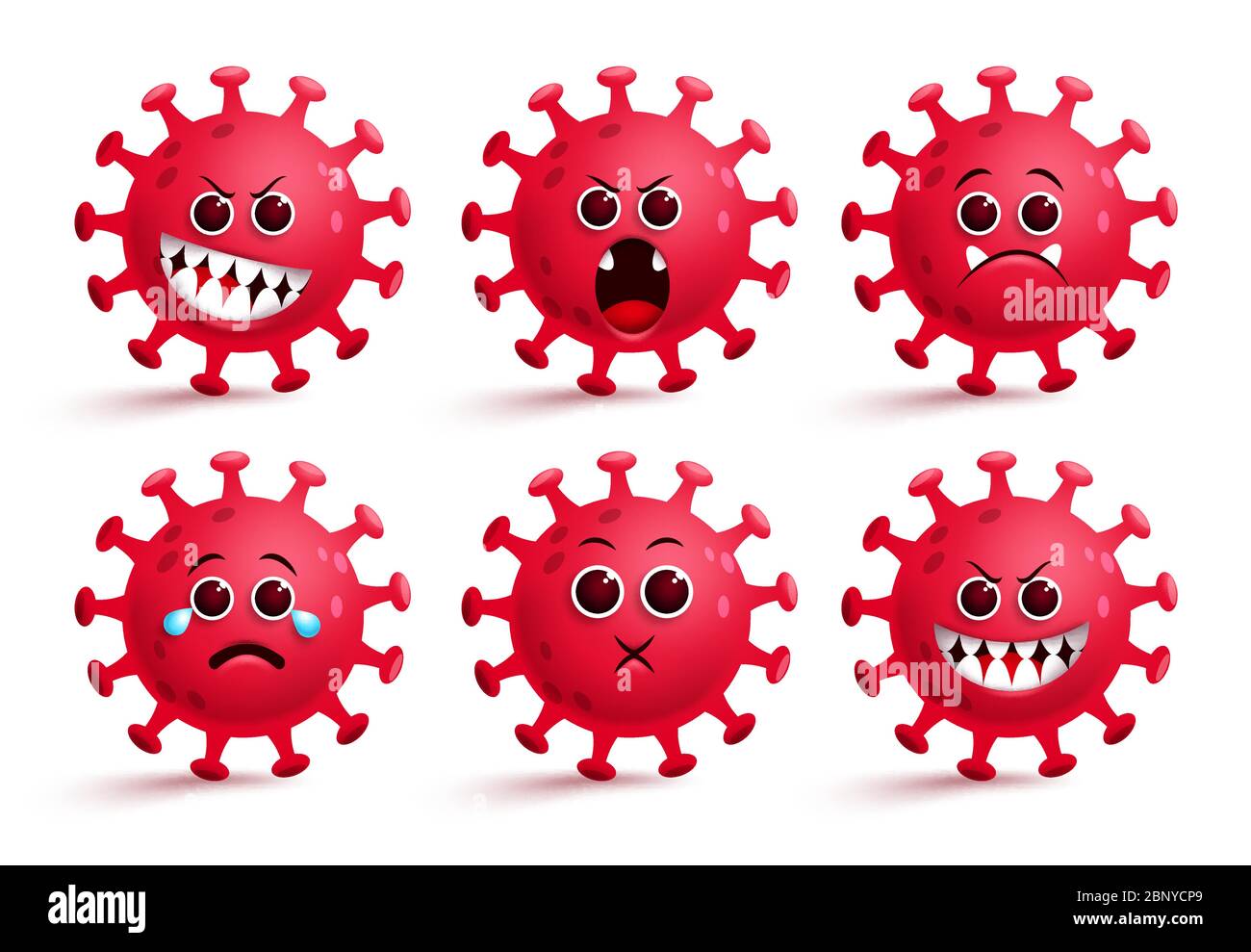 Covid-19 coronavirus emoji vector set. Covid-19 corona virus smileys ...
