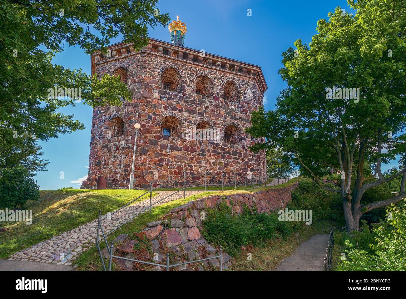 View of Skansen Kronan redoubt in Haga District. Gothenburg. Sweden ...
