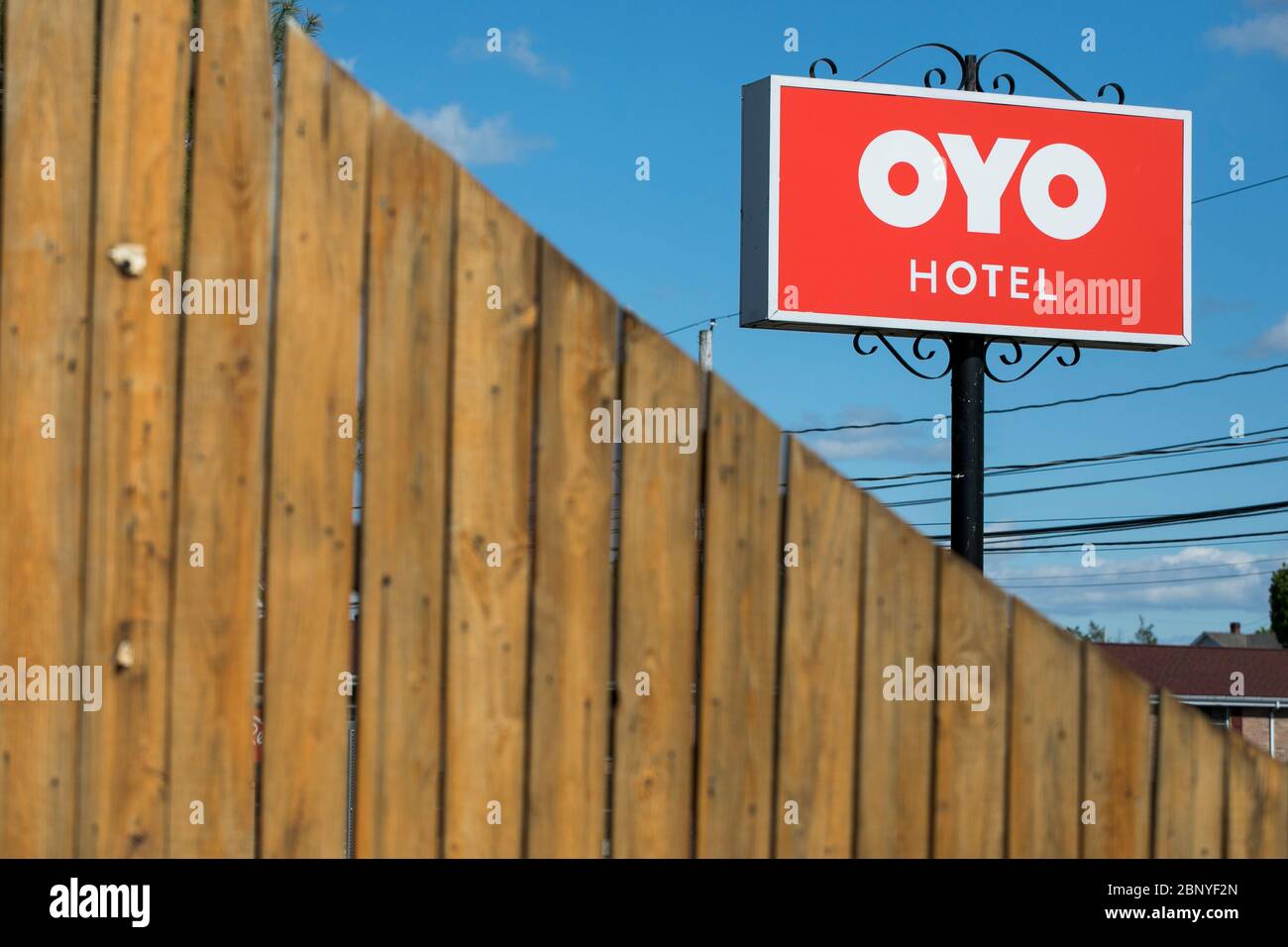 A logo sign outside of a Oyo Hotel location in Hershey, Pennsylvania on ...