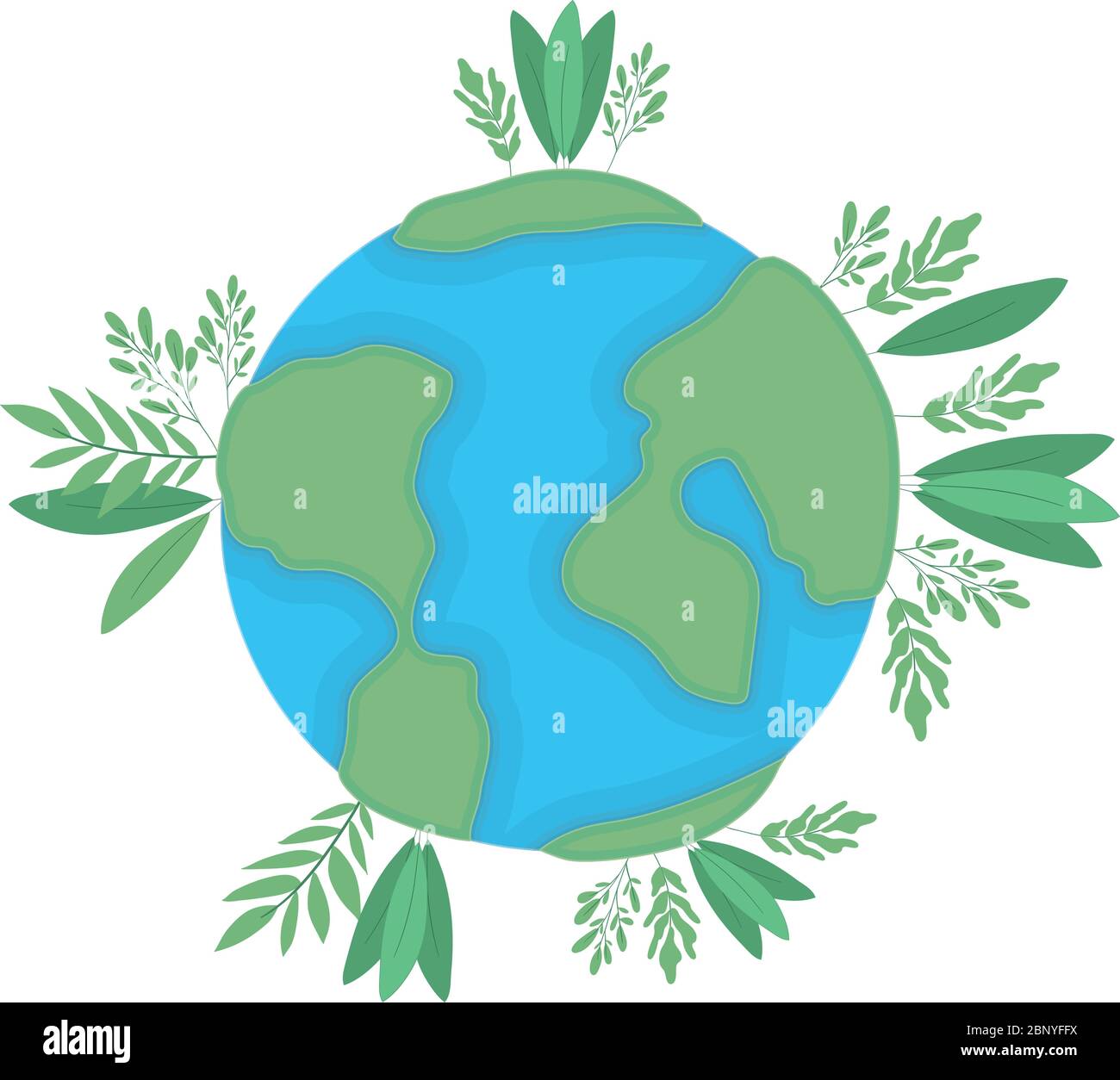 Continent Leaves Leaf Stock Vector Images - Alamy