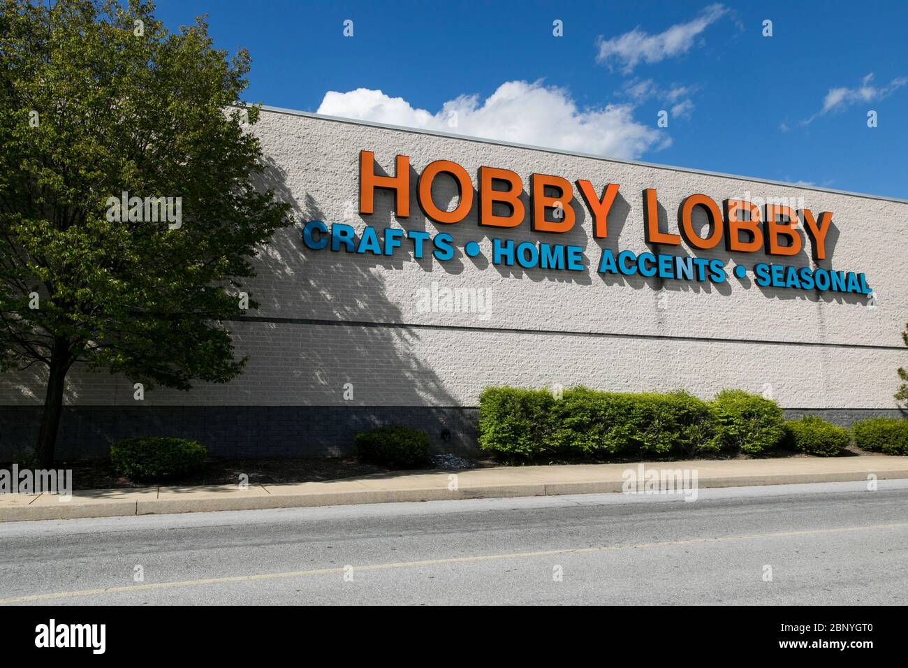 A logo sign outside of a Hobby Lobby retail store location in Lebanon ...