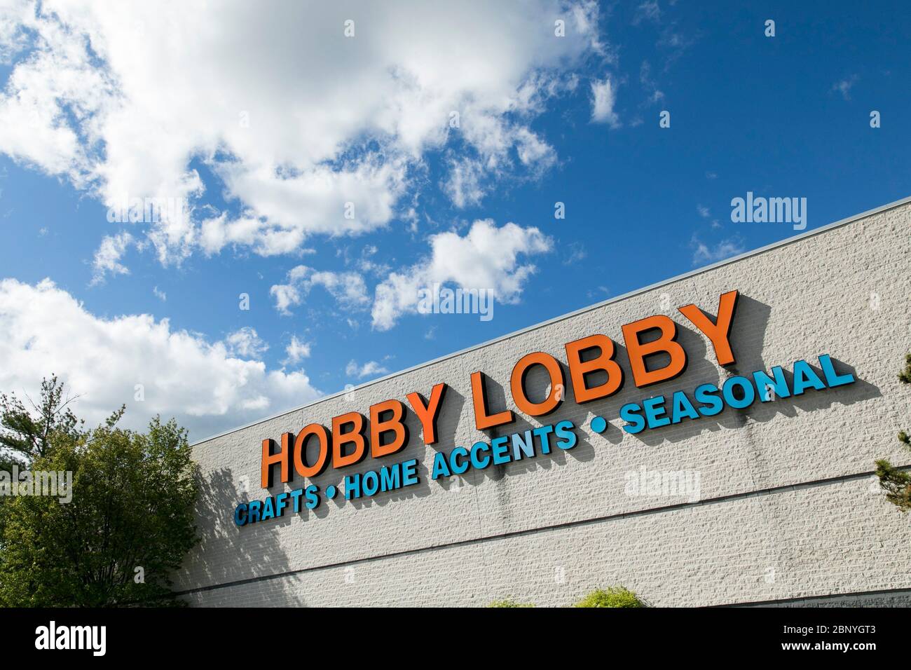 A logo sign outside of a Hobby Lobby retail store location in Lebanon ...