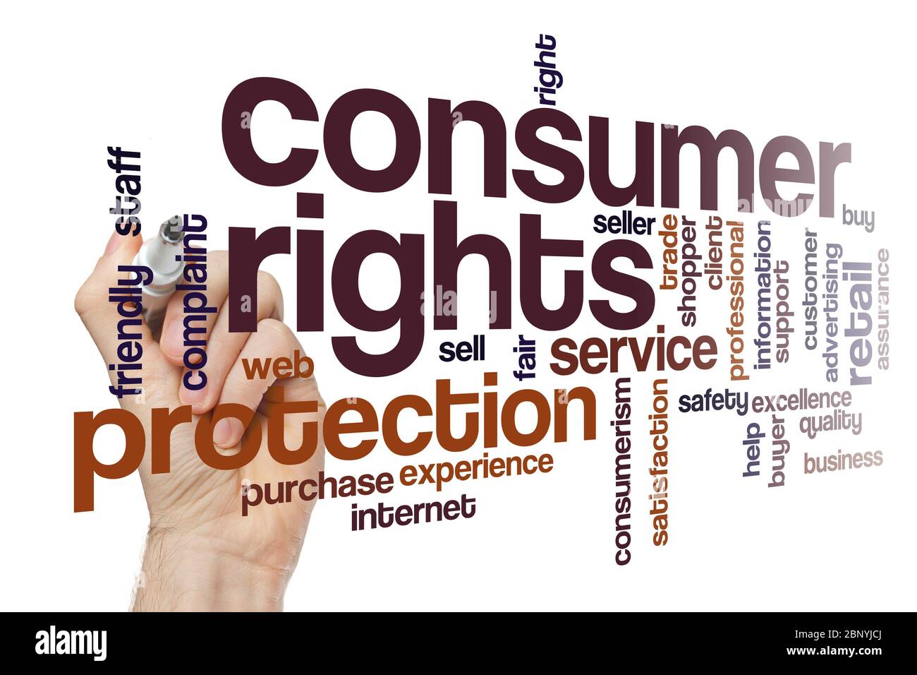 Consumer rights word cloud concept on white background Stock Photo - Alamy