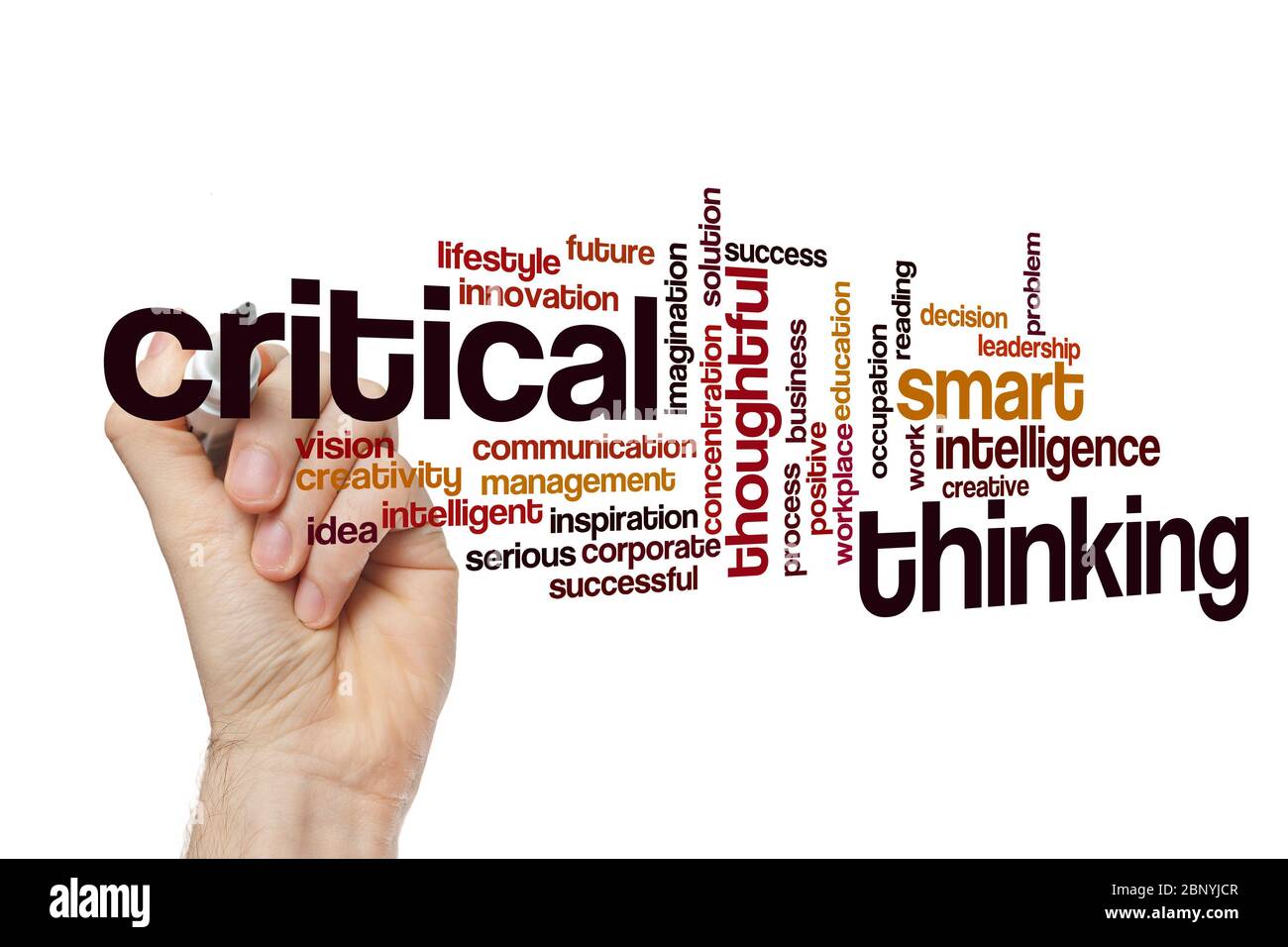 Critical thinking word cloud concept on white background Stock Photo ...