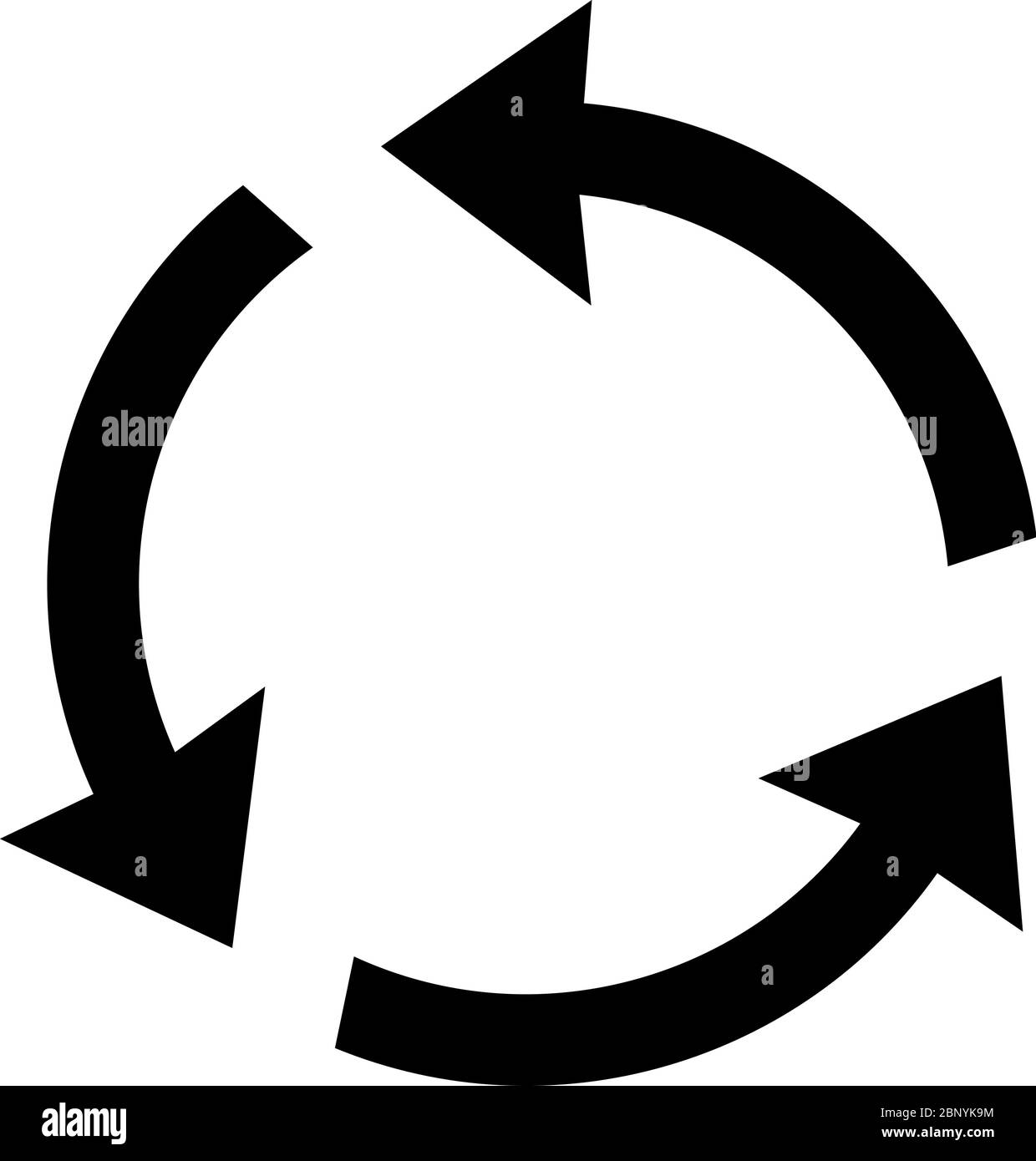 Roundabout sign or reload icon vector. Perfect for Business concepts ...