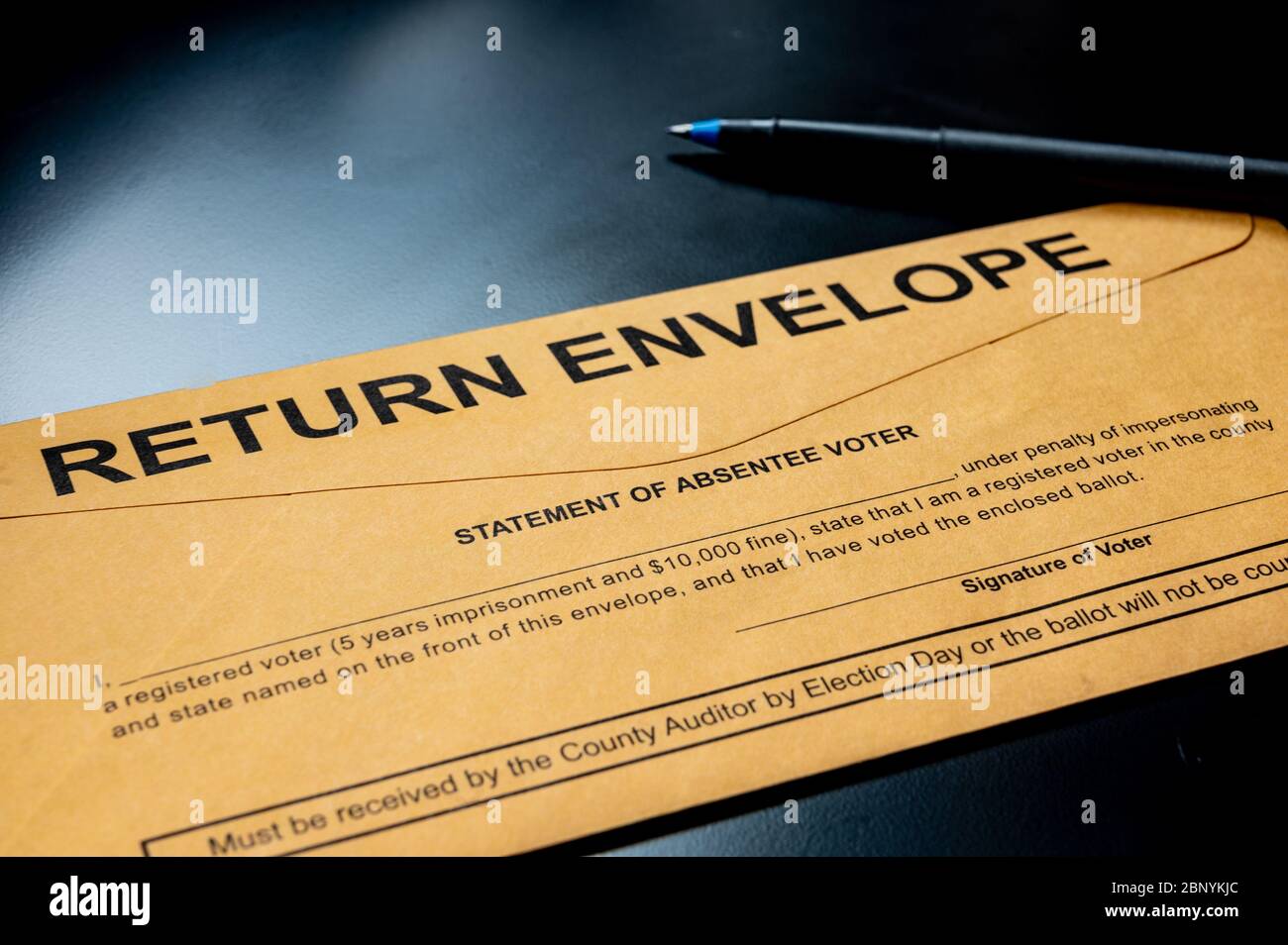 Official ballot return envelope hi-res stock photography and images - Alamy