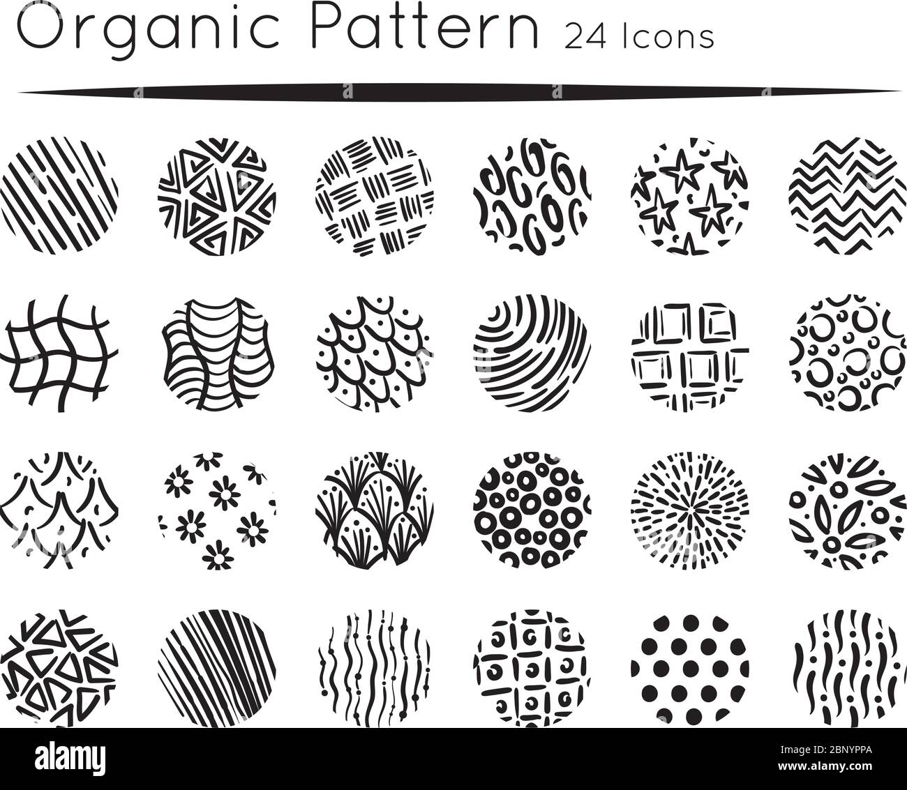 bundle of organic patterns set Stock Vector Image & Art - Alamy