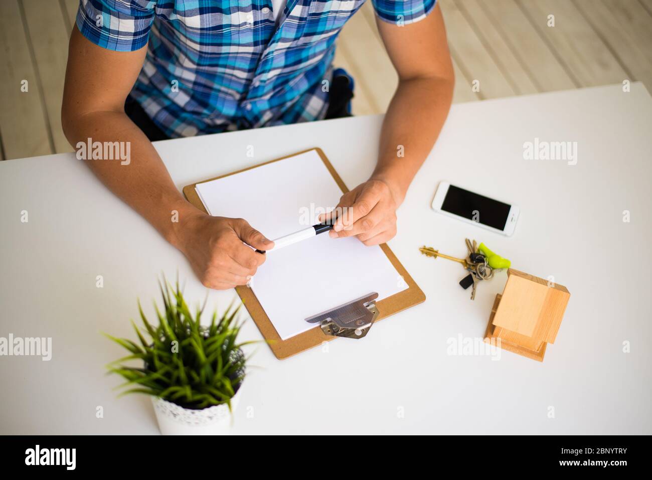 Workplace at home computer and remote work Stock Photo - Alamy