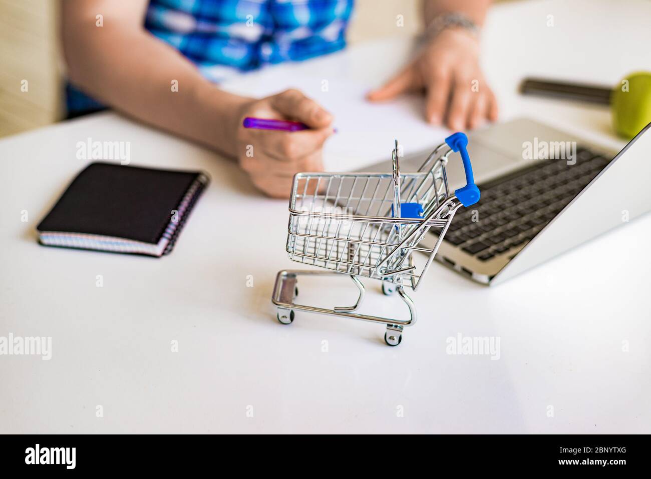 Workplace at home computer and remote work Stock Photo - Alamy