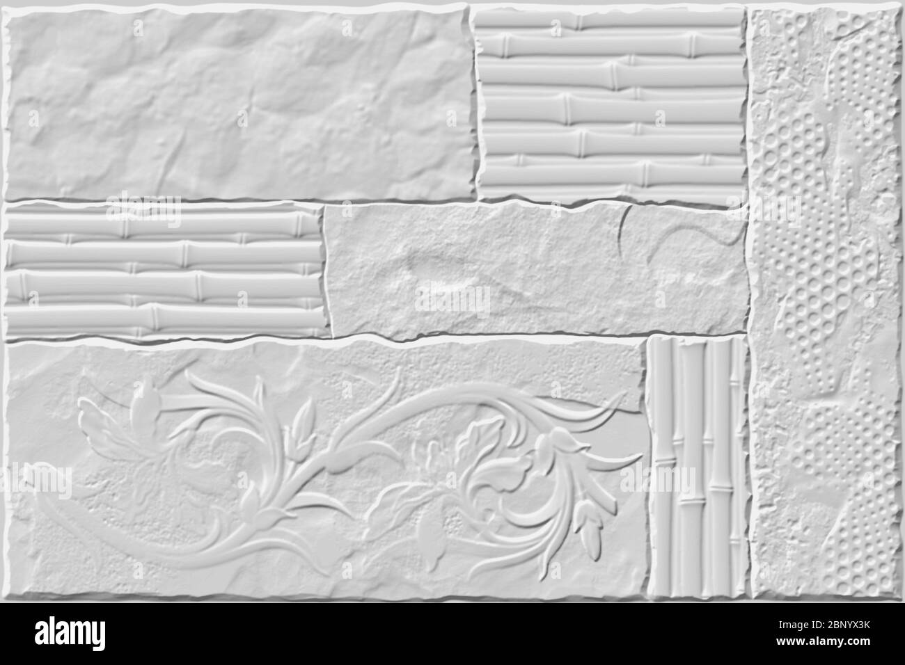 White seamless geometric texture. Origami paper style. 3D rendering ...