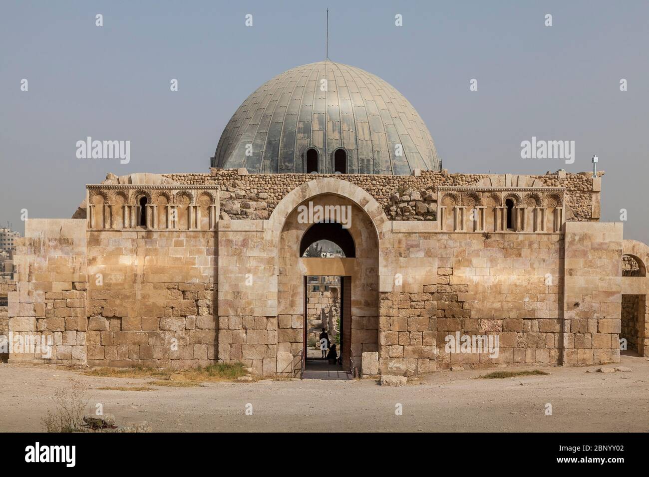 View of ruins of the Roman Empire at the site of the Citadel in Amman ...