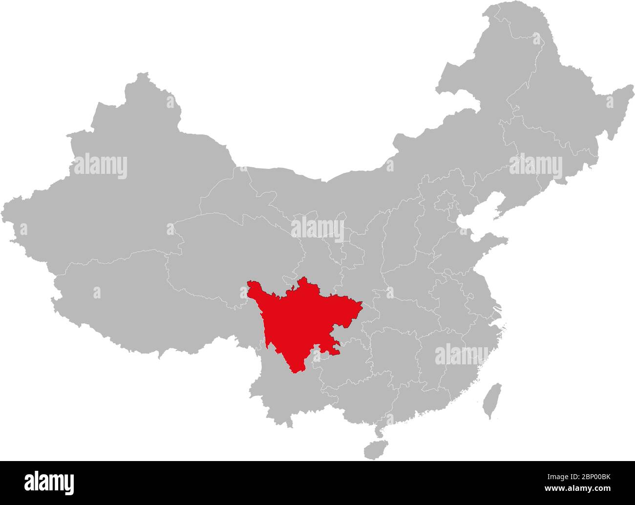 Sichuan china asia map Cut Out Stock Images & Pictures - Alamy