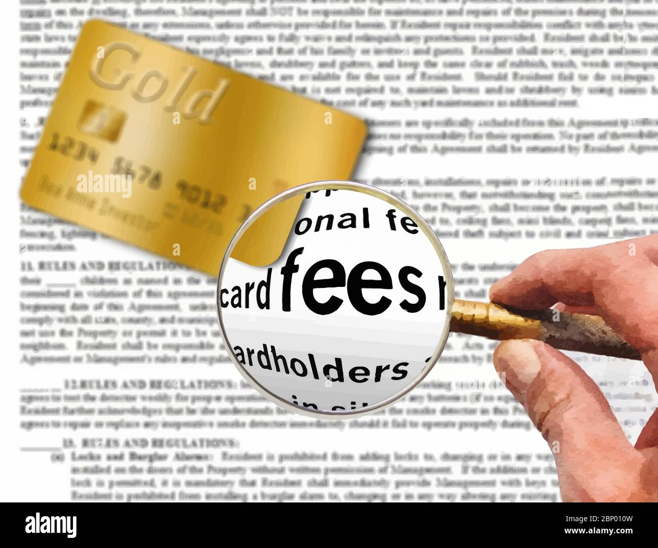 The fine print in a credit card agreement is examined for unexpected ...