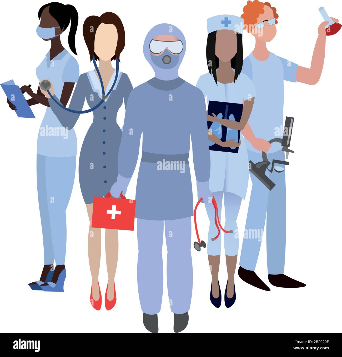 The real heroes are the guardian of health. People in lab coats save ...