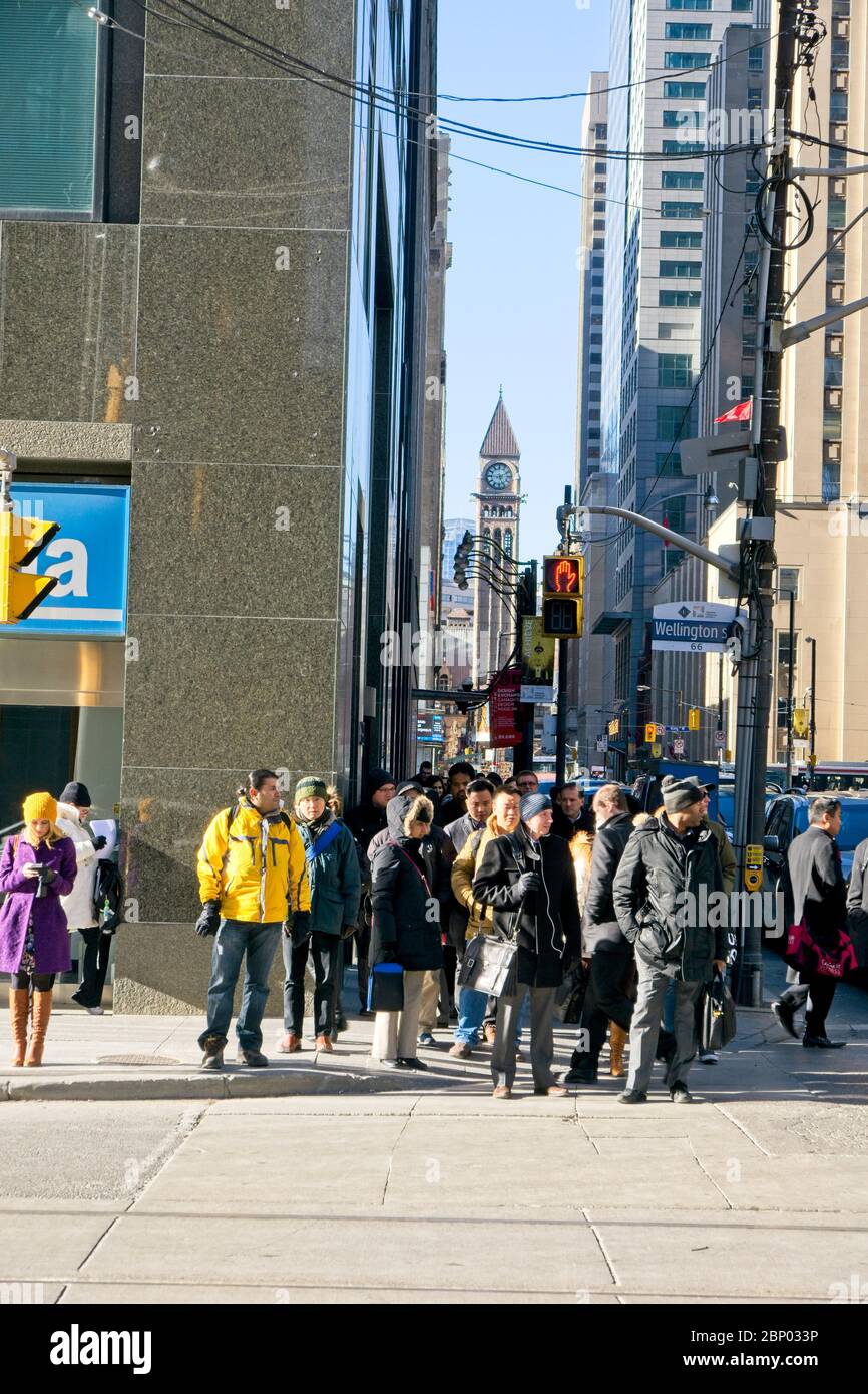 Toronto Canada - 24 March 2015 - Downtown Toronto Bay Street and ...