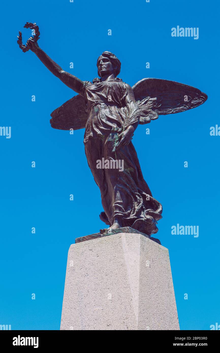 Winged victory statue. Monument to the war dead of the first world war ...
