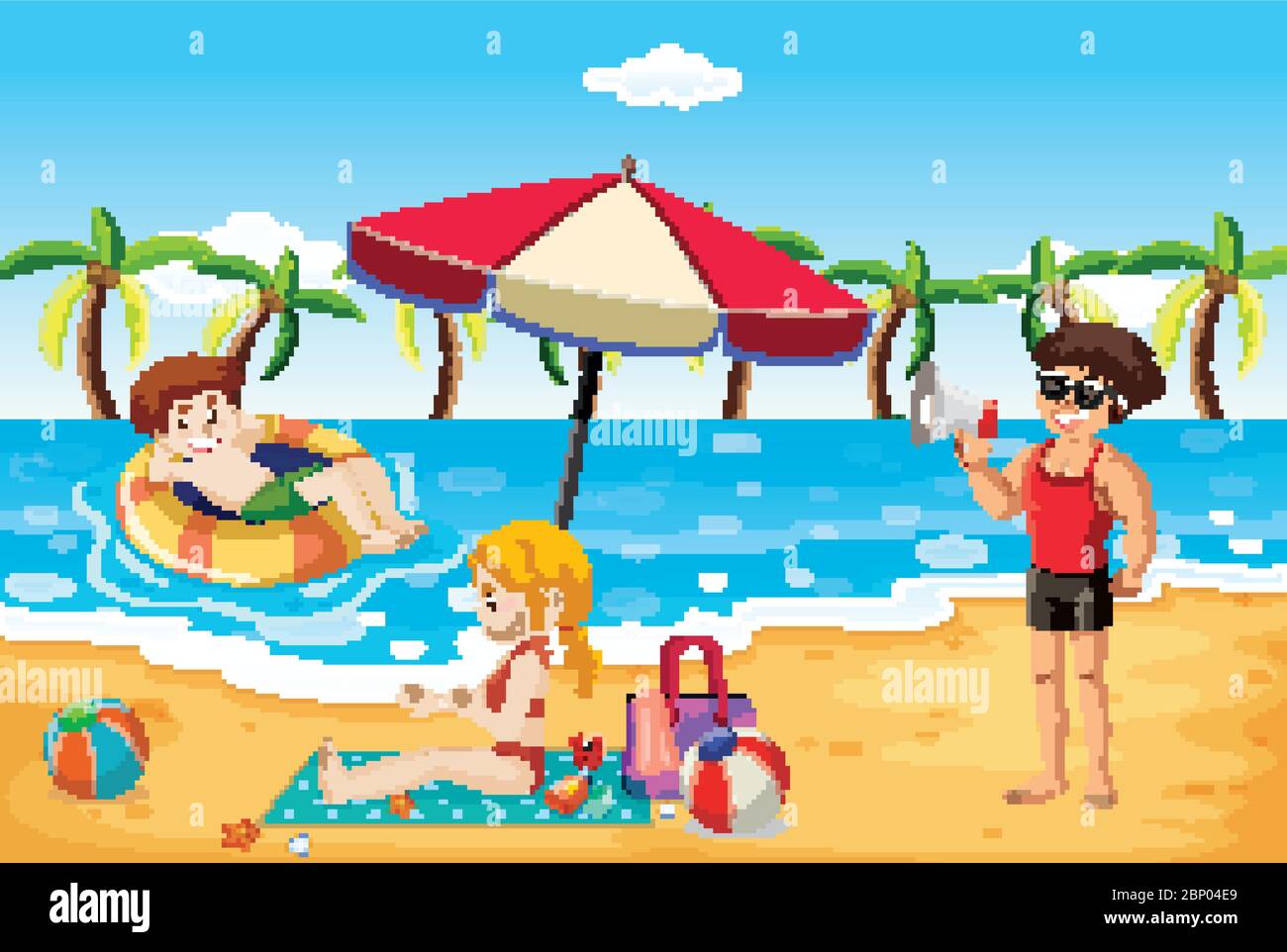 Hot weather sunbathing Stock Vector Images - Alamy