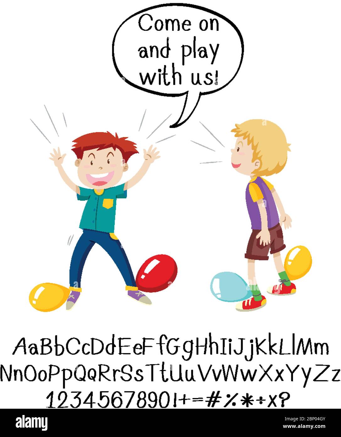 English phrase with people in actions on white background illustration ...
