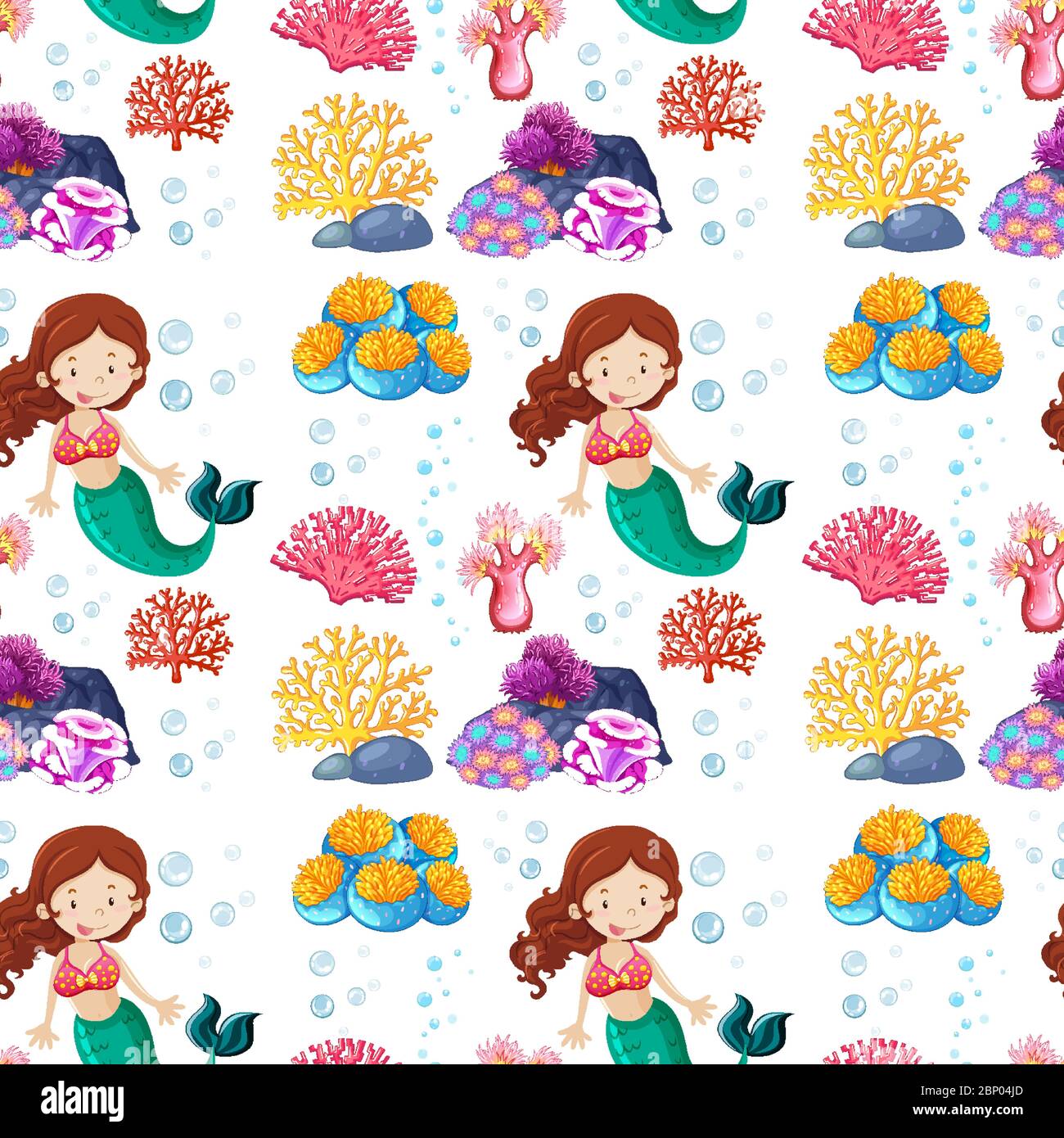 Mermaid theme backdrop Stock Vector Images - Alamy