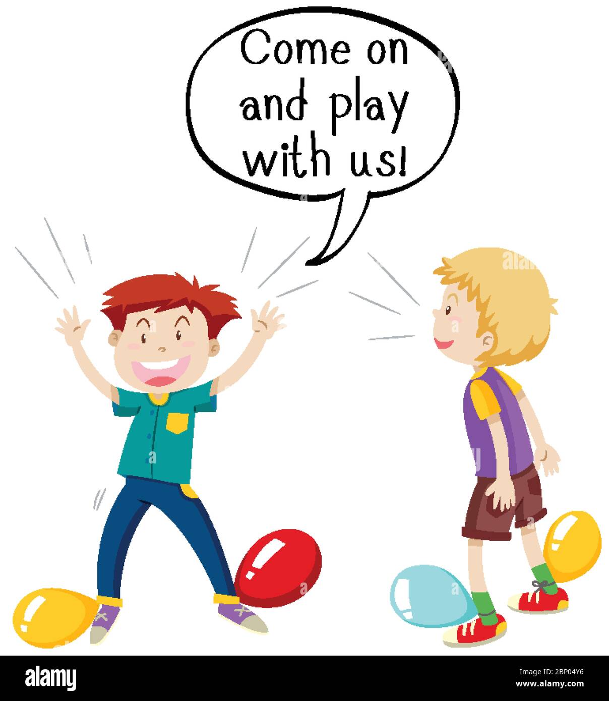 English phrase with people in actions on white background illustration ...