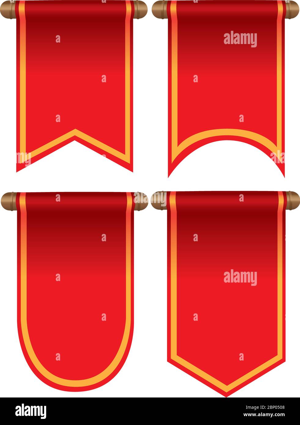 Different shapes of red vector label. Vector illustration Stock Vector ...