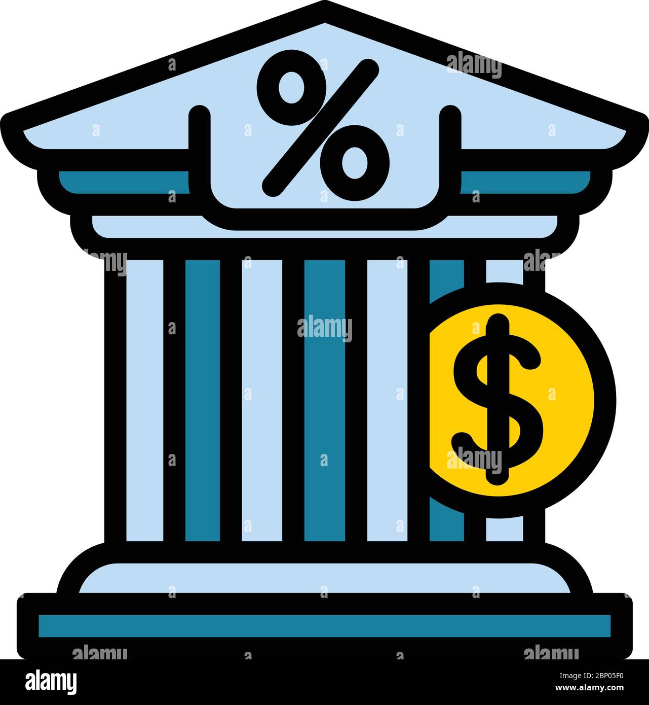 Bank deposit icon. Outline bank deposit vector icon for web design ...