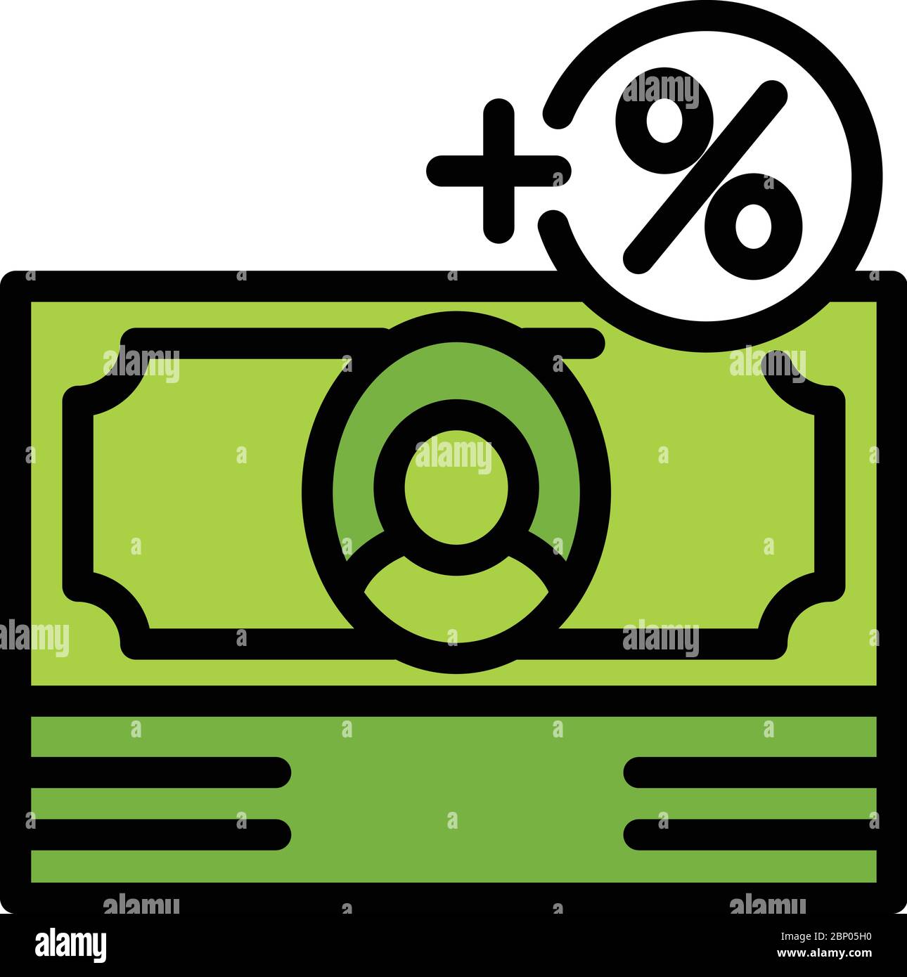 Loan percent money icon. Outline loan percent money vector icon for web ...