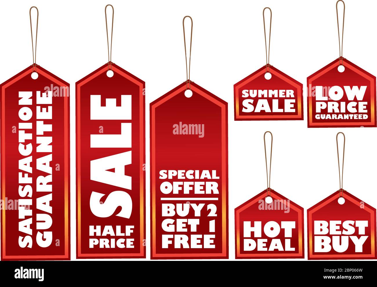 Promotional sale labels set with different messages. Vector ...