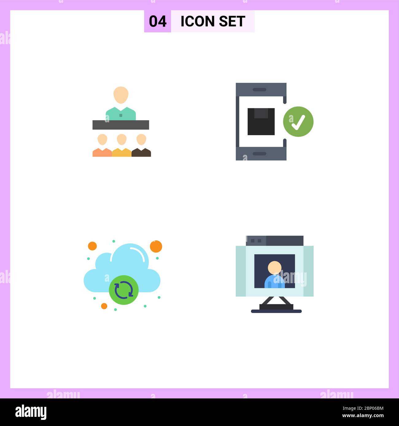 Online meeting icons hi-res stock photography and images - Alamy