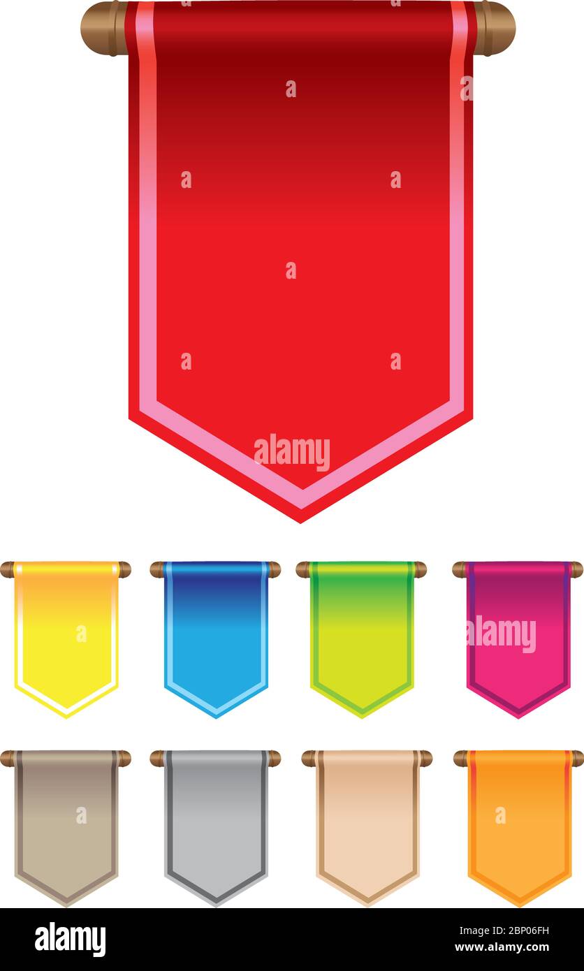 Banner labels in different colors. Vector illustration Stock Vector ...