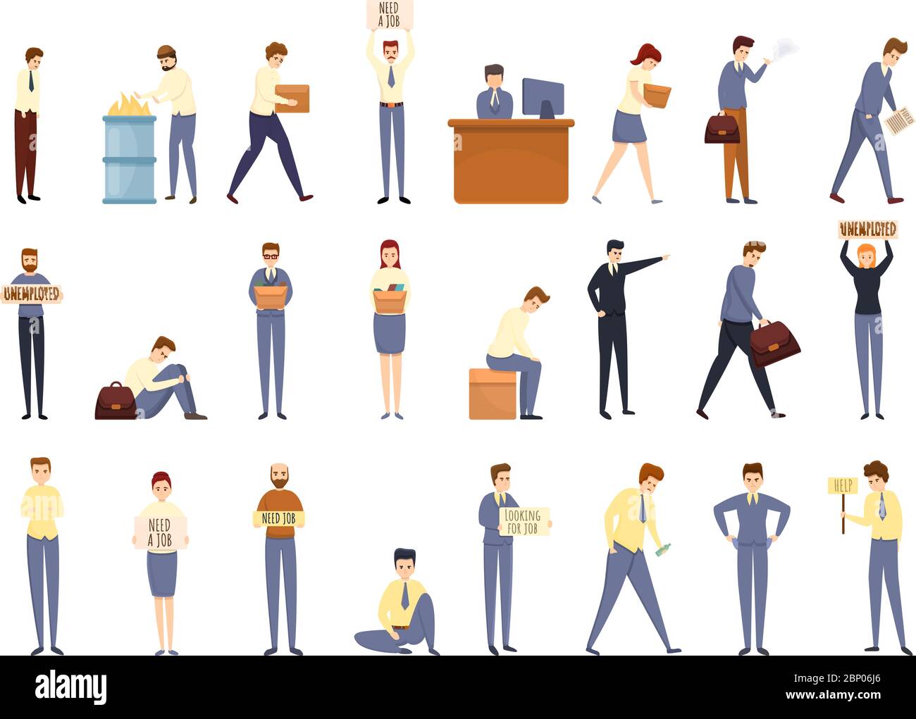 Jobless Stock Vector Images - Alamy