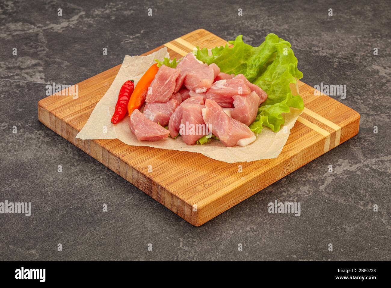 Raw pork meat ready for cooking Stock Photo - Alamy