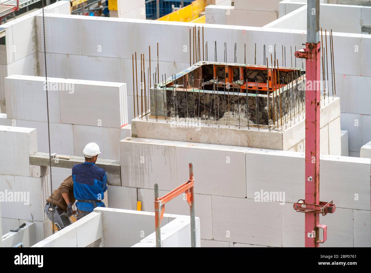 Construction site, new construction of apartment buildings, Shell ...