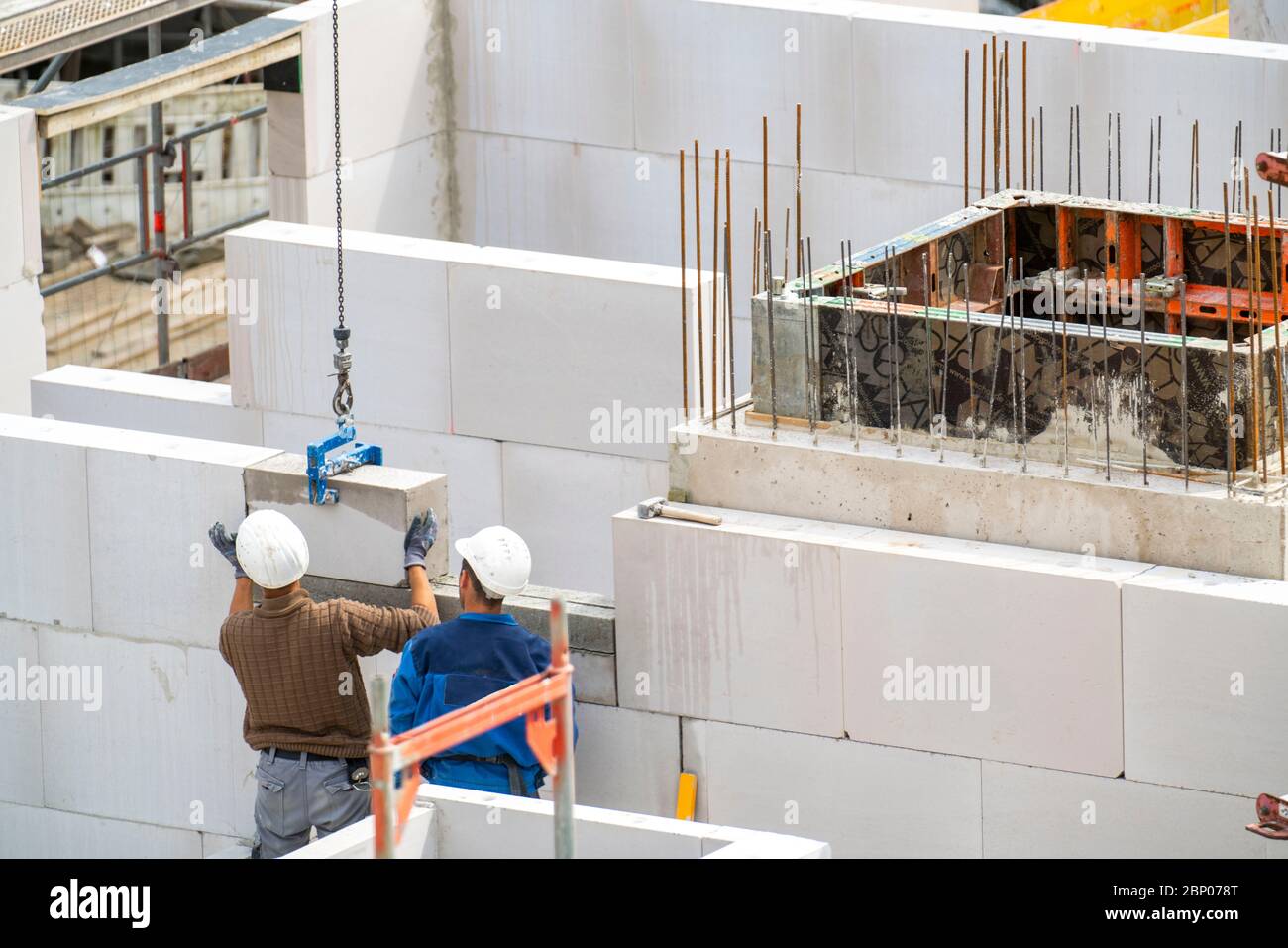 Construction site, new construction of apartment buildings, Shell ...