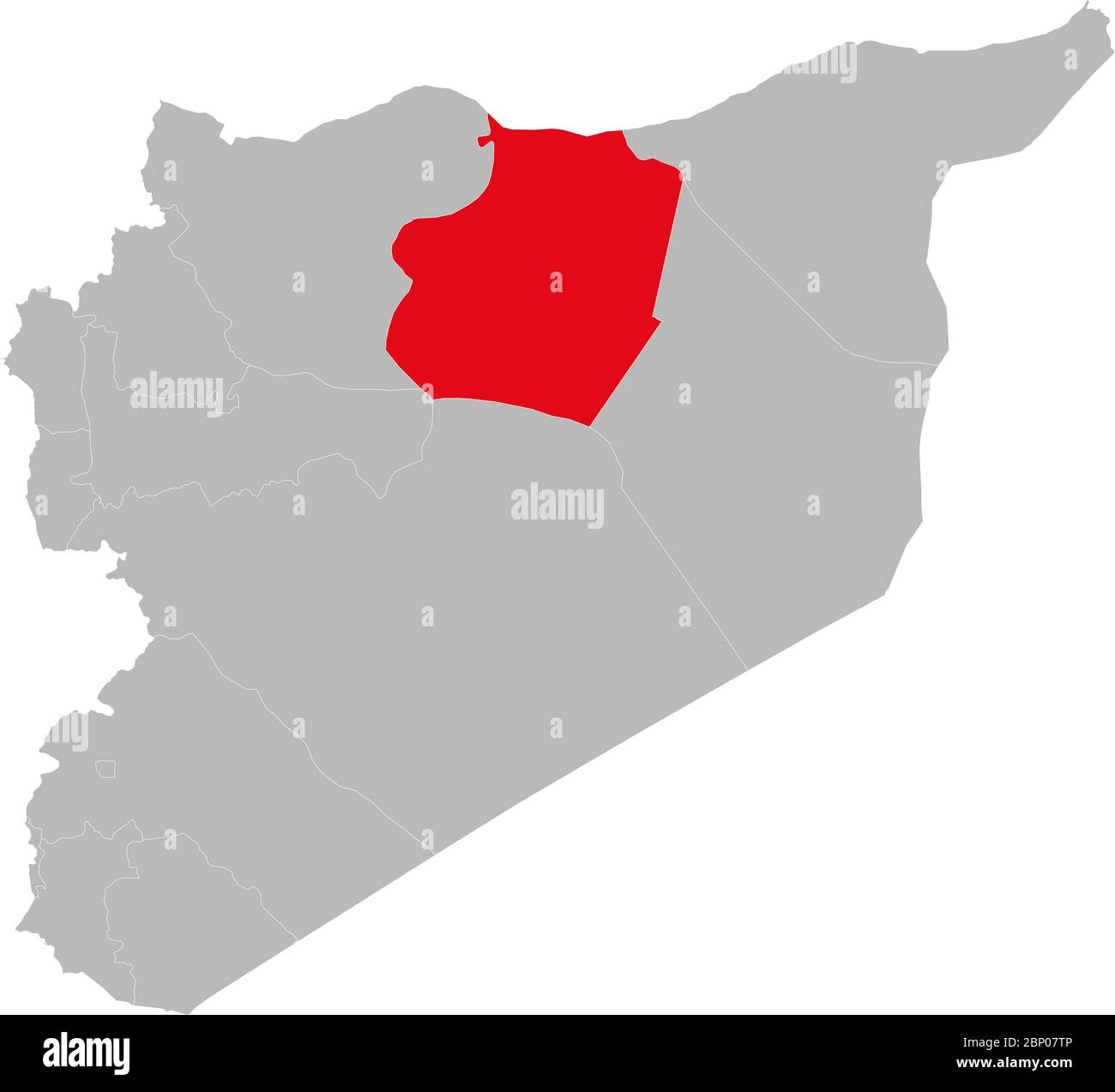 Raqqa highlighted on syria map. Light gray background. Perfect for ...