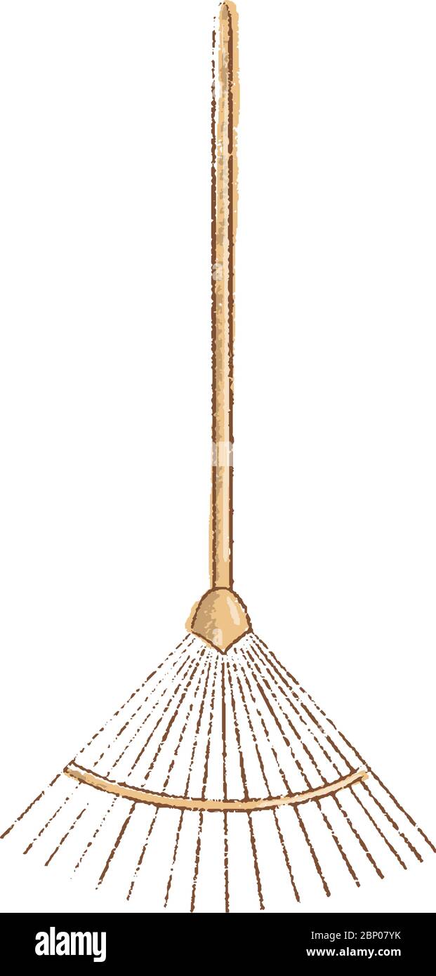 Illustration of a blue rake on a white background Stock Vector Image ...