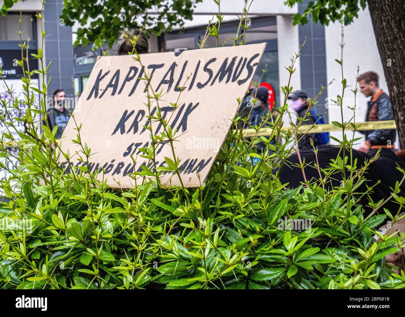 Mitte, Berlin, Germany. 16th May 2020. Anti Capitalism protest near ...