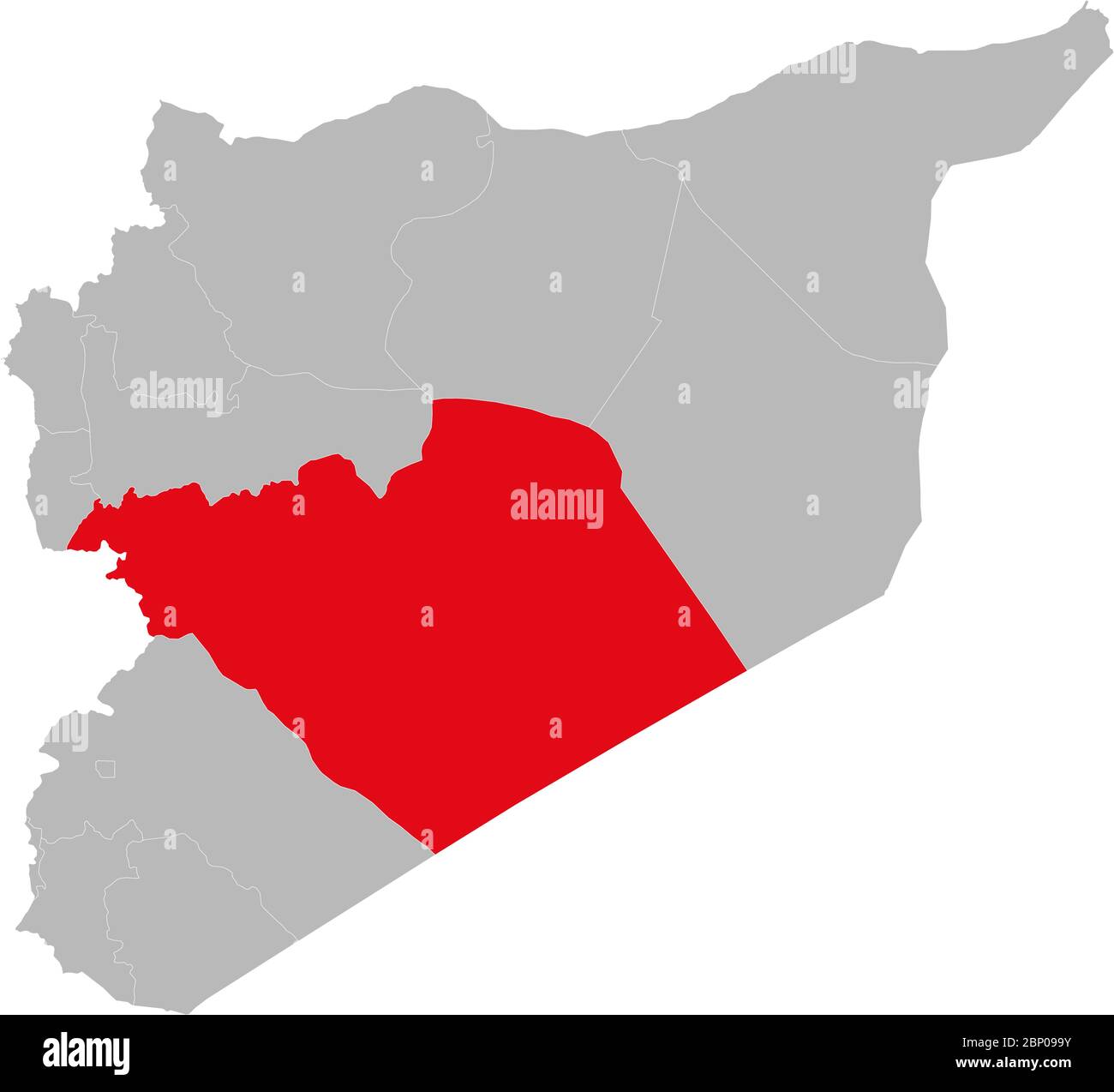 Homs highlighted on syria map. Light gray background. Perfect for ...