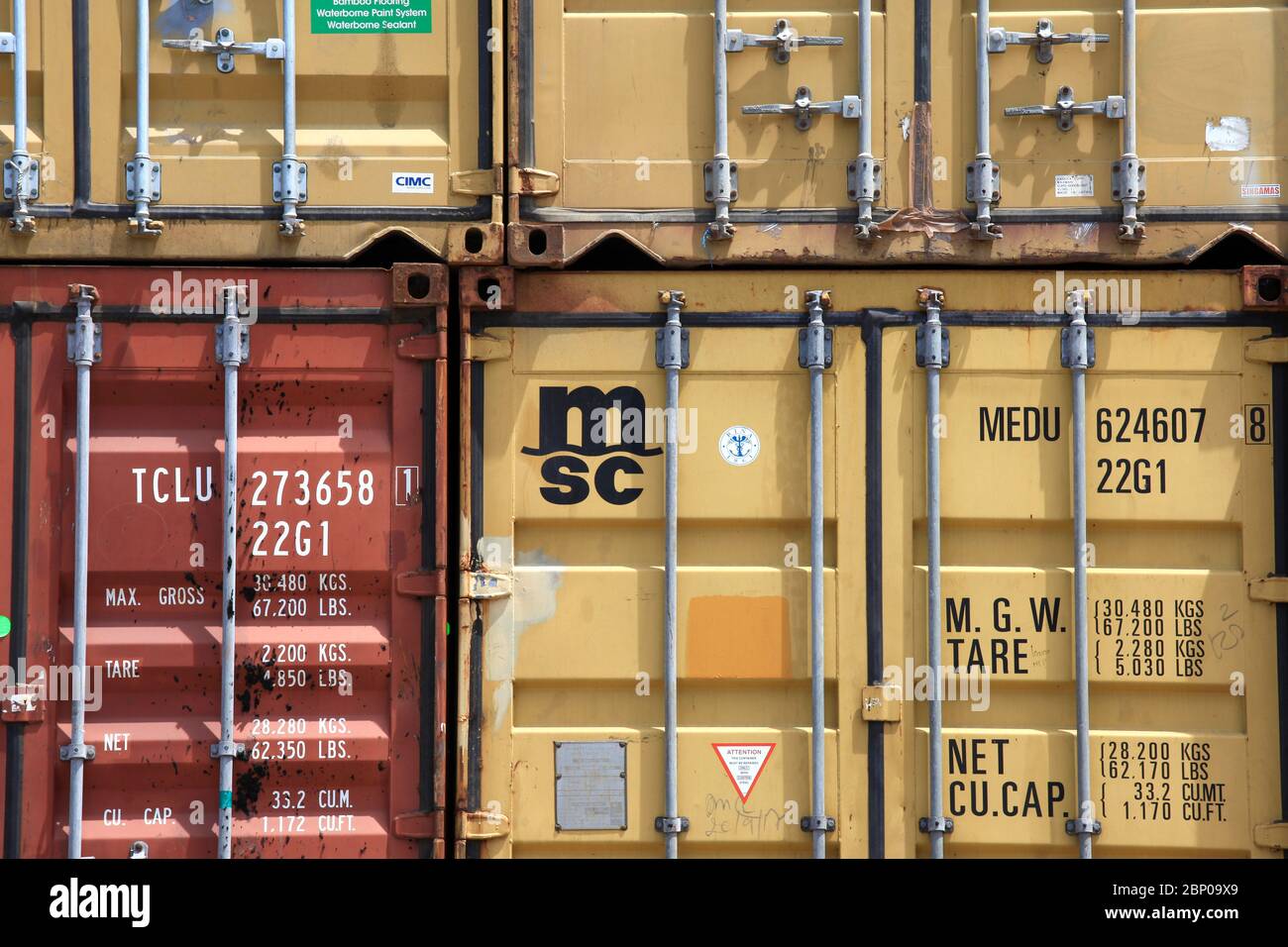 MSC Logo on a classic yellow Shipping Container Stock Photo - Alamy